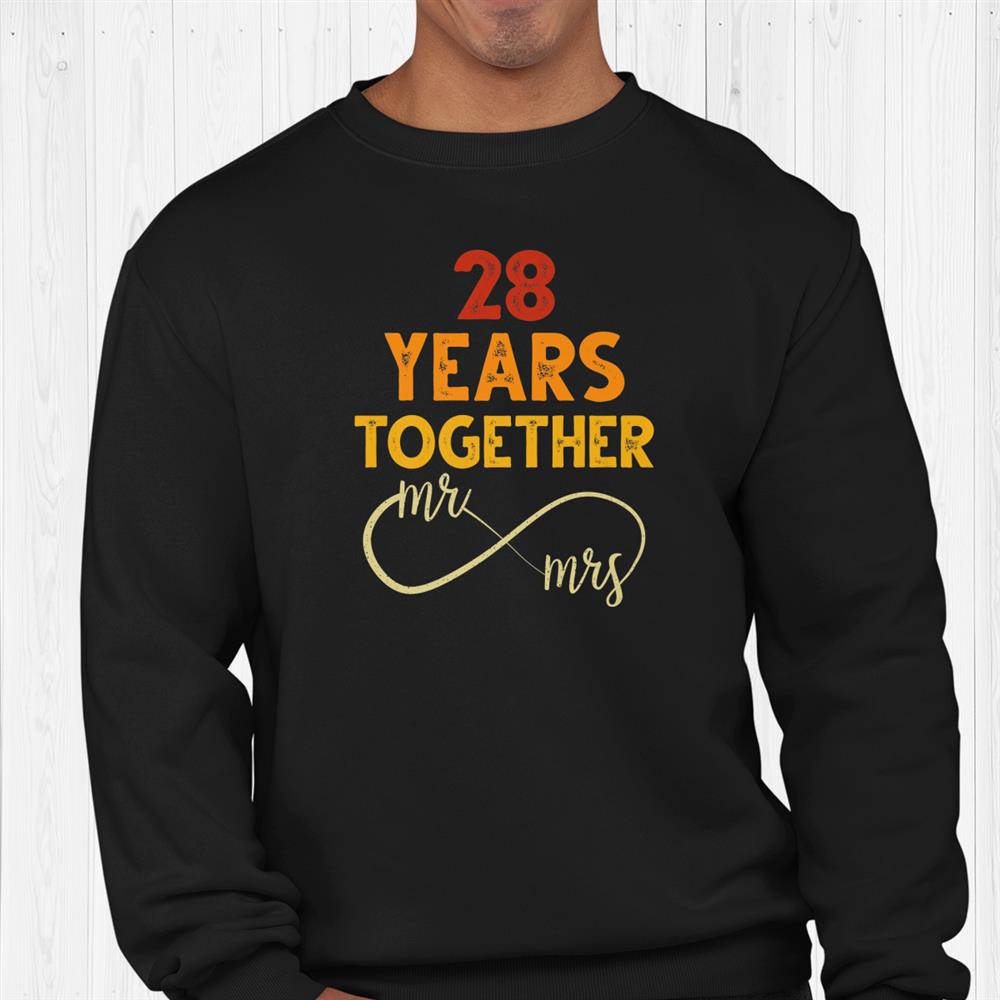 28 Years Together Mr Mrs Couple Matching 28th Anniversary Shirt ...