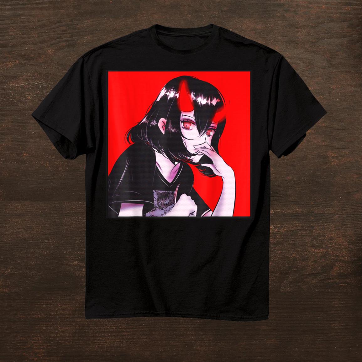 Anime Aesthetic Gothic Demon Girl Kawaii Waifu Shirt – Fantasywears