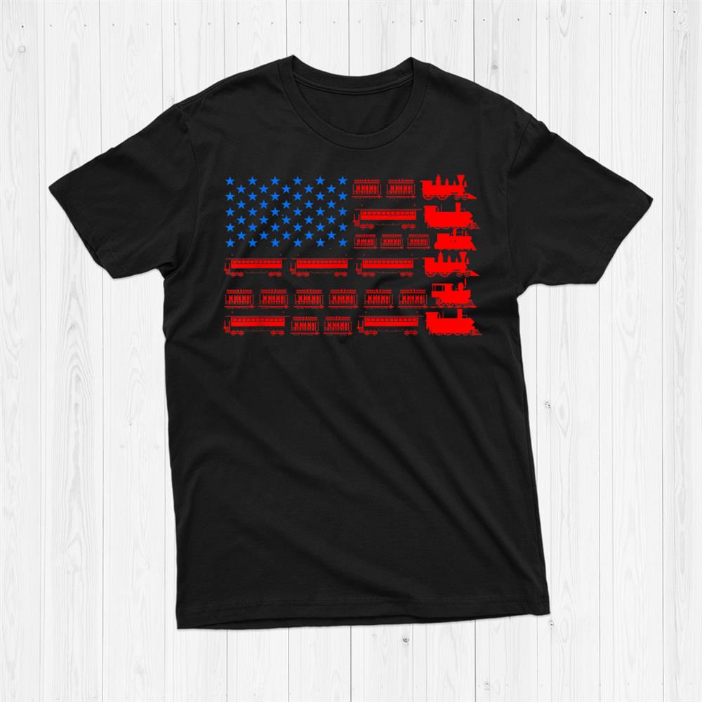 Great Train Lover Design Model Trains United States Flag Shirt ...