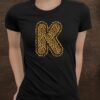 Letter K Leopard Print Initial Case Funny Birthday Shirt | Fantasywears