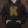 Letter K Leopard Print Initial Case Funny Birthday Shirt | Fantasywears