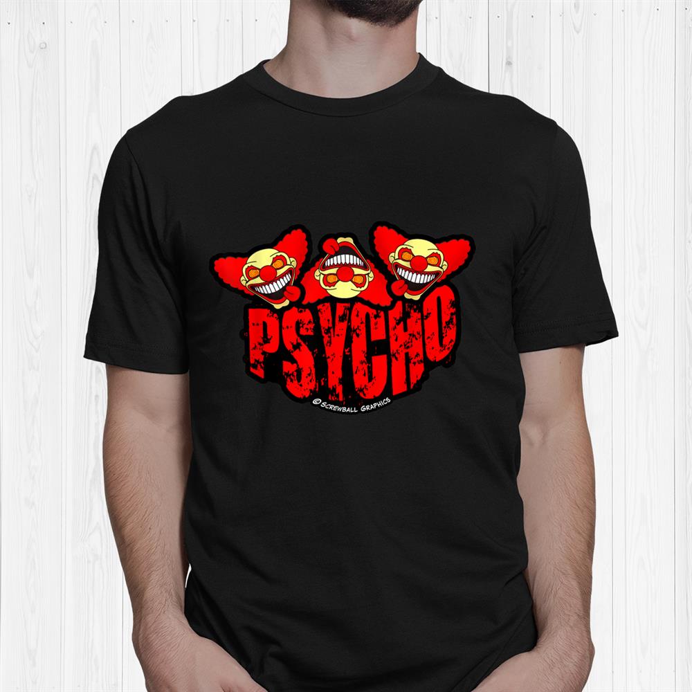 Mad Psycho Clown Screwball Graphics Red Shirt – Fantasywears