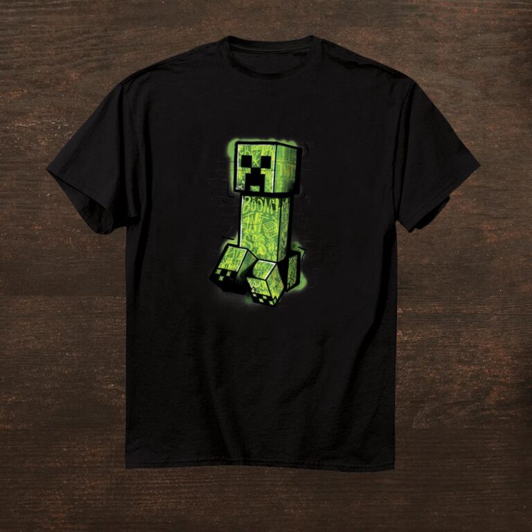 Minecraft Creeper Graffiti Sit Shirt | Fantasywears