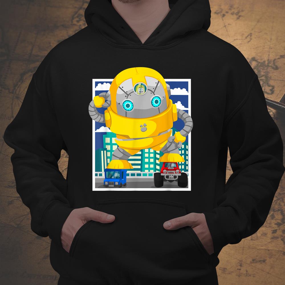 Oddbods Bubbles Driving Robot With Fuse And Pogo Robots Car Shirt ...