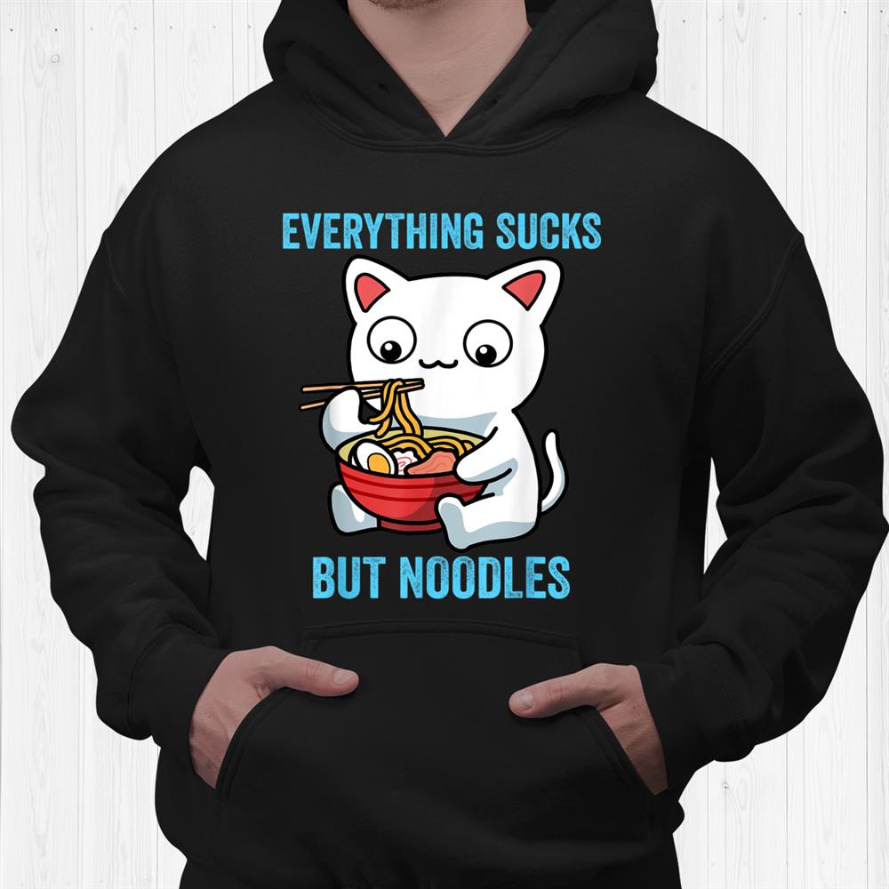 Pastel Goth Shirt Alt Emo Ramen Noodle Cat Anime Kawaii Shirt ...