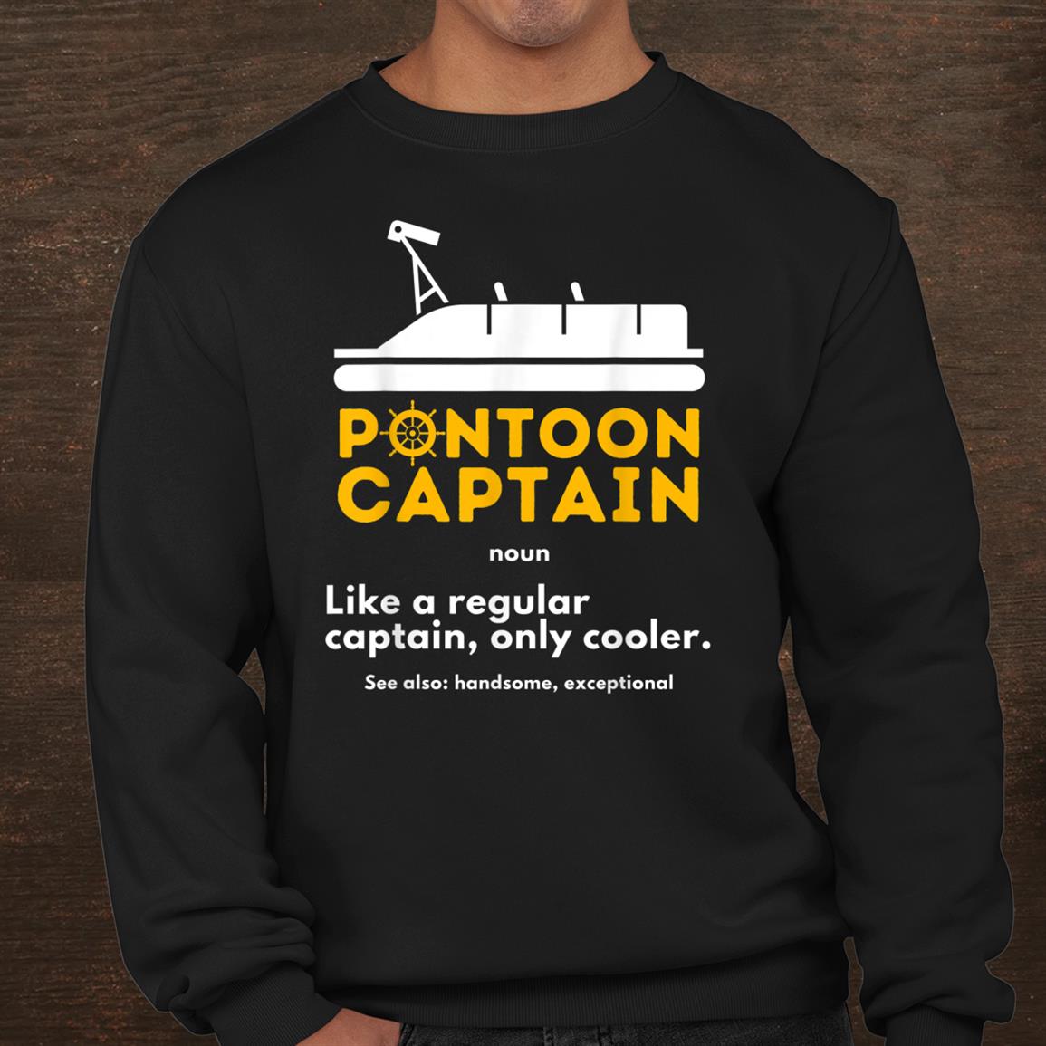 Pontoon Captain Definition Funny Boat Pontooning Boating Shirt ...