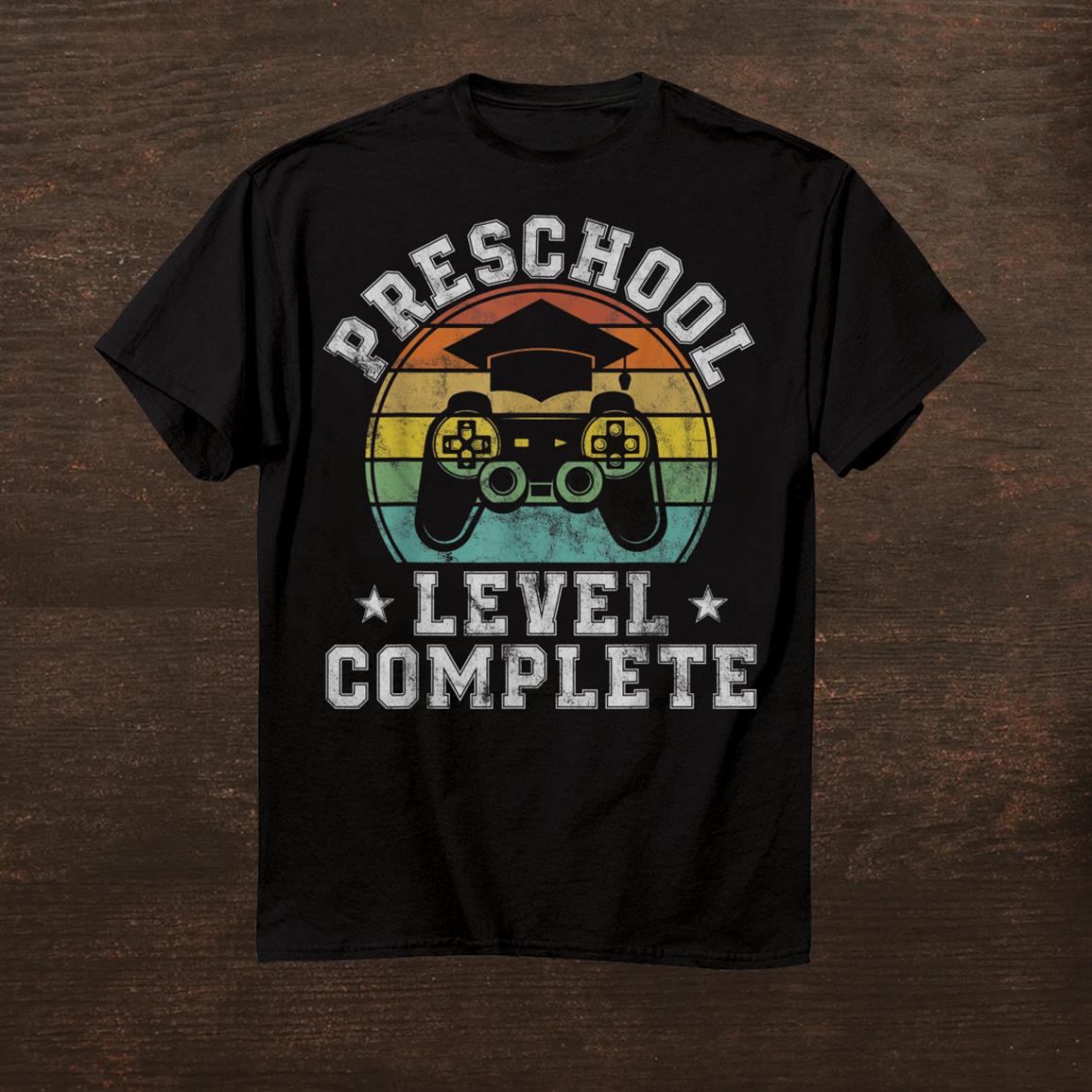 Preschool Level Complete Retro Pre K Graduation Video Gamer Shirt ...