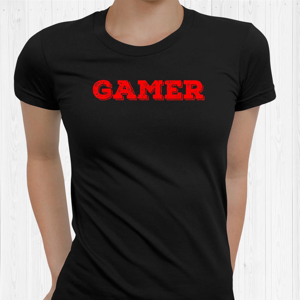 Red Shadow Gamer Shirt Cool Vintage Red Video Game Shirt – Fantasywears