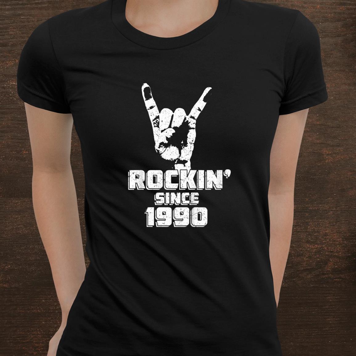 Rockin Since 1990 Vintage Rock Music 31st Birthday Shirt – Fantasywears