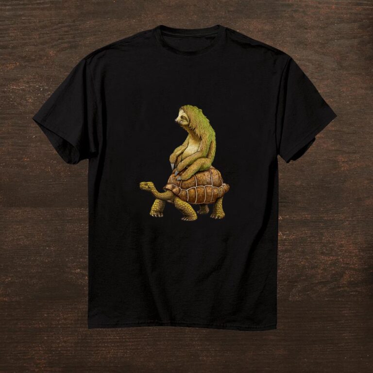 Sloth Riding Tortoise Sloth Riding Turtle Shirt | Fantasywears