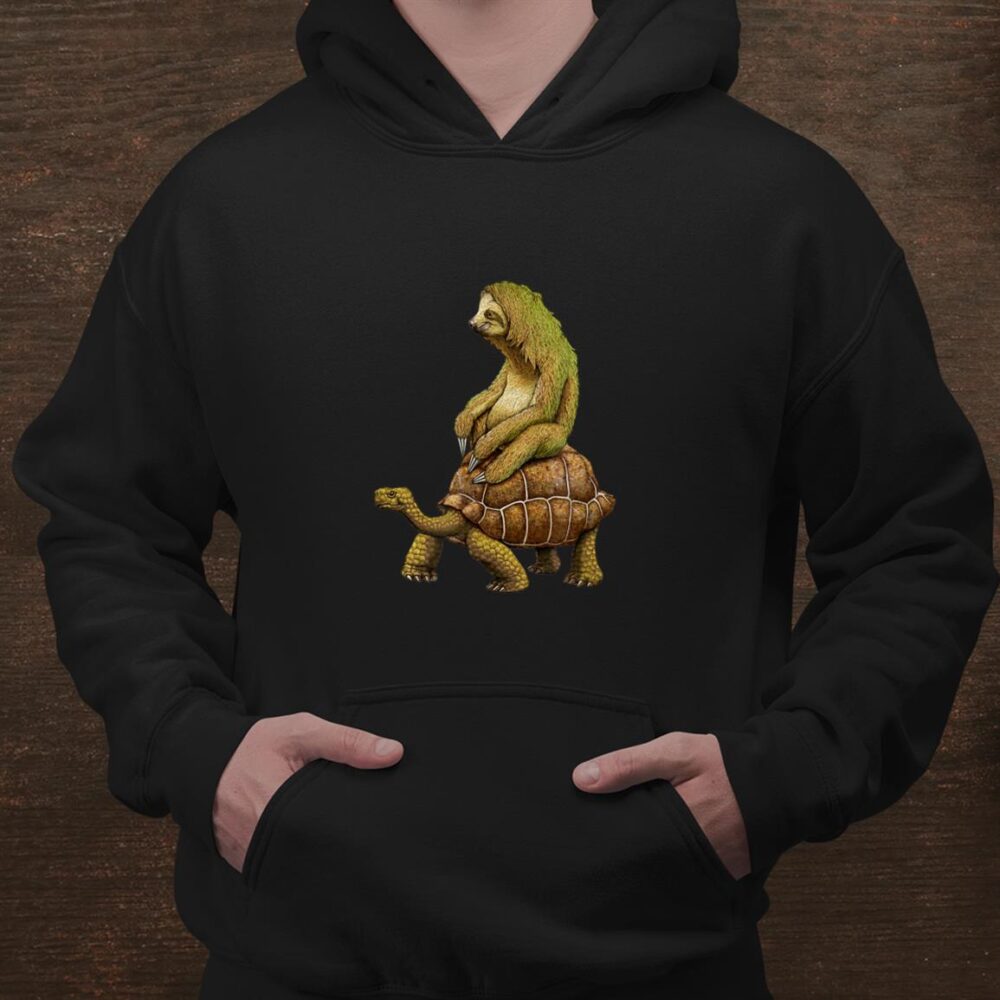 Sloth Riding Tortoise Sloth Riding Turtle Shirt – Fantasywears