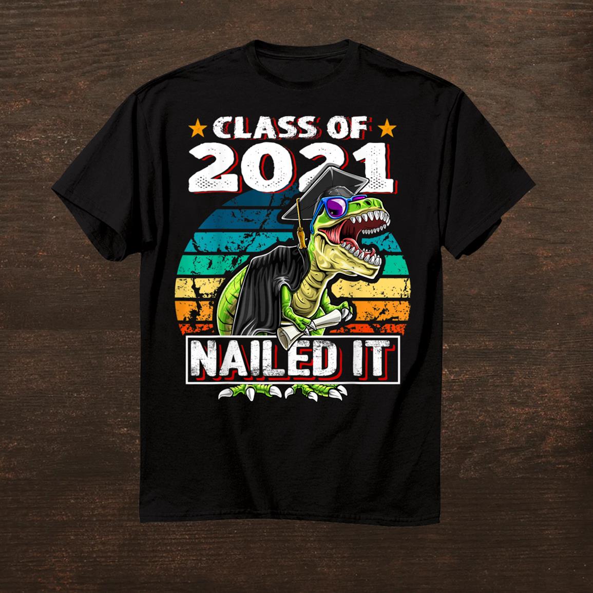T Rex Dinosaur Graduation Cap Gown Gift Boys Class Of 2021 Shirt ...