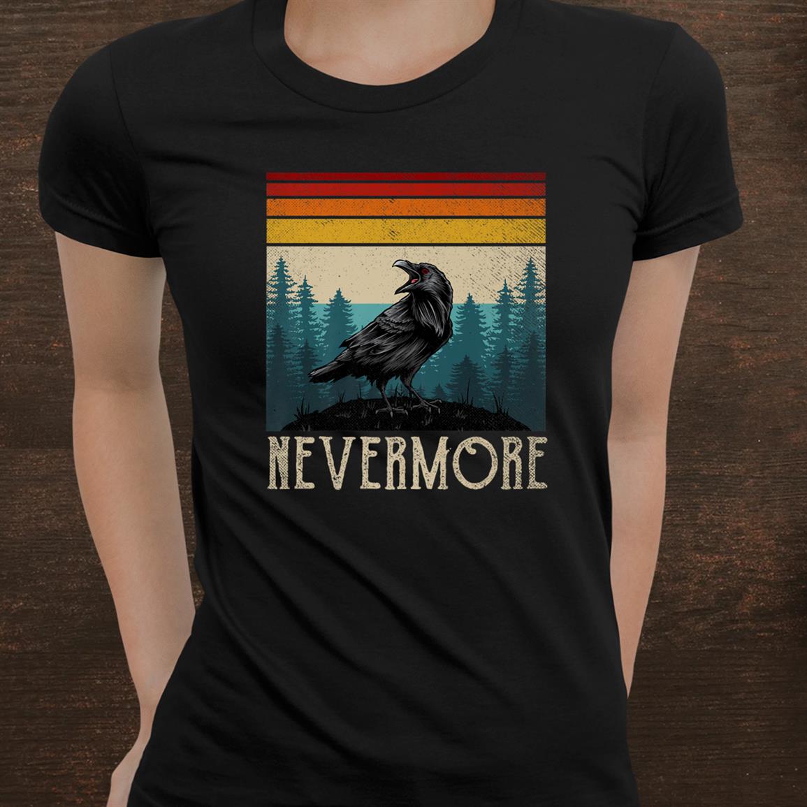 Vintage Nevermore Shirt Edgar Allan Poe The Raven Shirt – Fantasywears