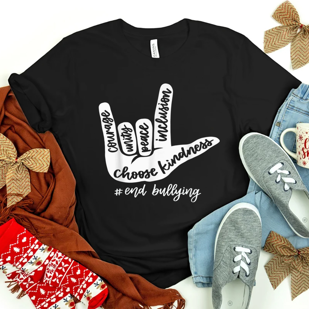 Anti Bullying Unity Day 2022 Orange Kids Love Language Words Shirt ...