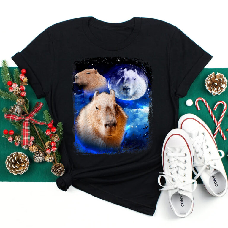 Capybara Meme Moon Capybaras Kawaii Shirt | Fantasywears