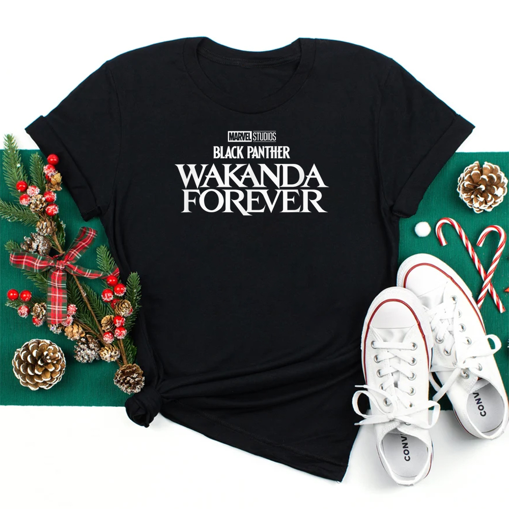 Marvel Black Panther_ Wakanda Forever Simple Movie Logo Shirt ...
