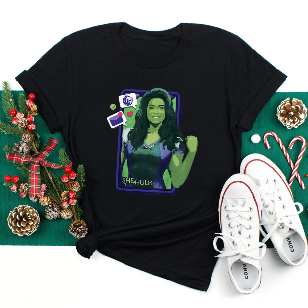 Marvel She-hulk_ Attorney At Law Cell Phone Emoticon Pop Out Shirt ...