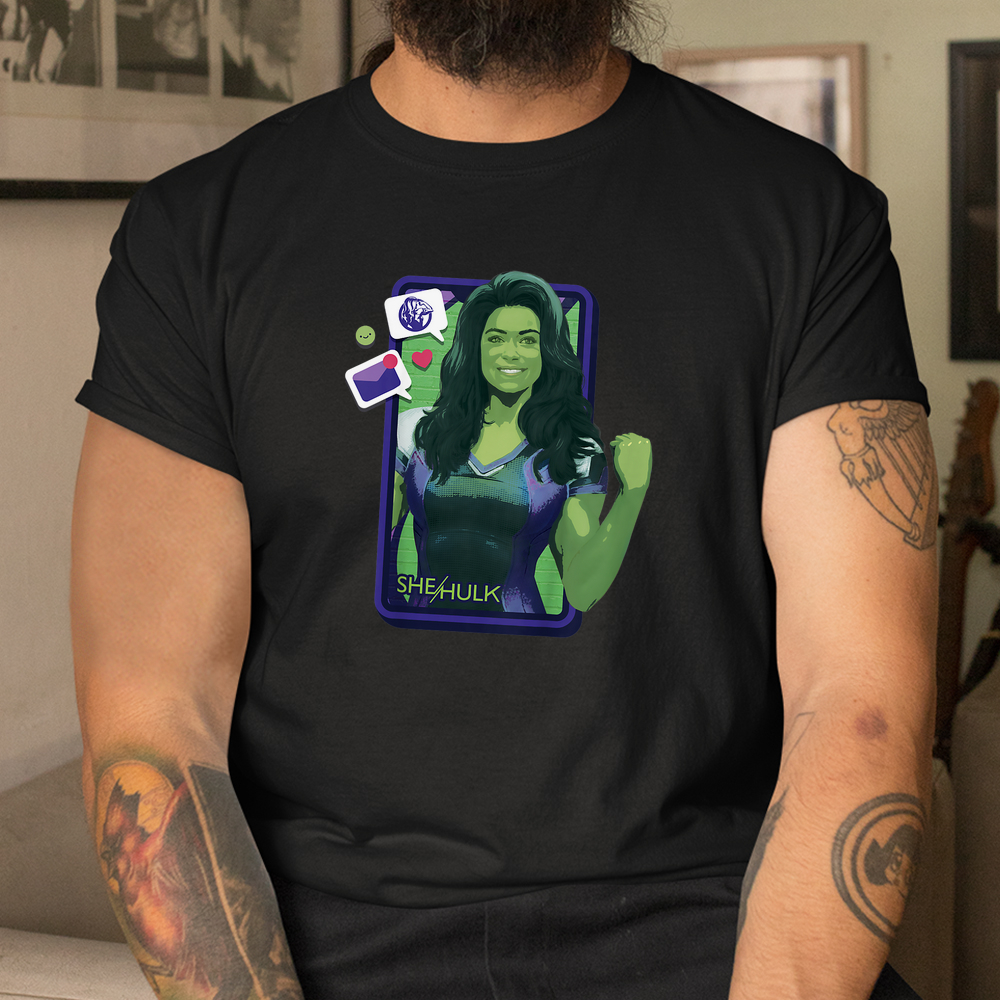 Marvel She-hulk_ Attorney At Law Cell Phone Emoticon Pop Out Shirt ...